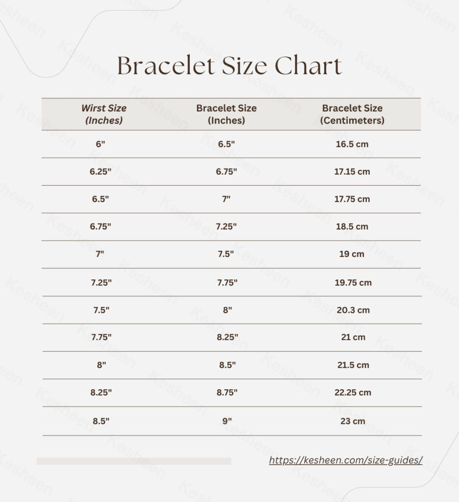 Jewelry Size Guides: Ring, Bracelet, and Neckalce | Kesheen